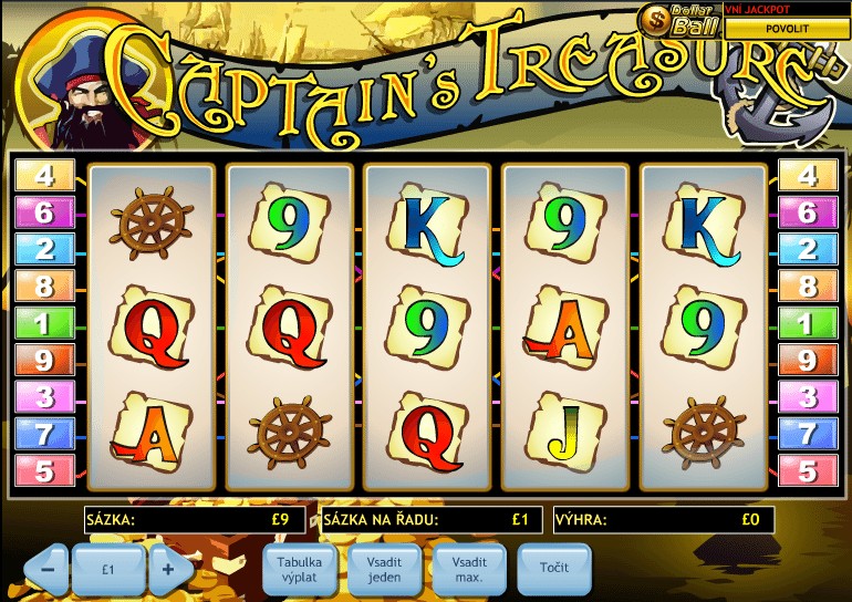 Captains Treasure Automat Online Zdarma - Klikni a HRAJ ZDARMA!