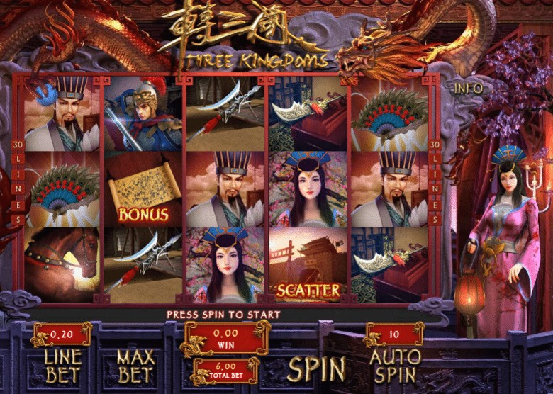 Three Kingdoms Gameplay Automat Online Zdarma - Klikni a HRAJ ZDARMA!